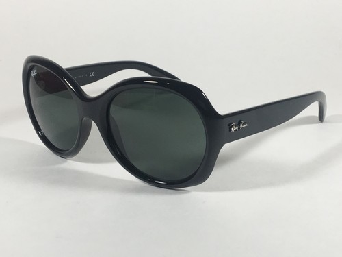 Ray-Ban RB4191 601/71 Highstreet Round Sunglasses Black Gloss Nylon ...