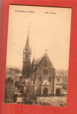 ALTENWALD (SAAR) carte postale cpa Kath,Kirche/écrite 1919 | eBay