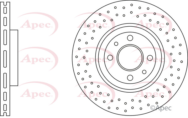 2x Brake Discs Pair Vented Front 284mm DSK3236 Apec Set 51938383 ...