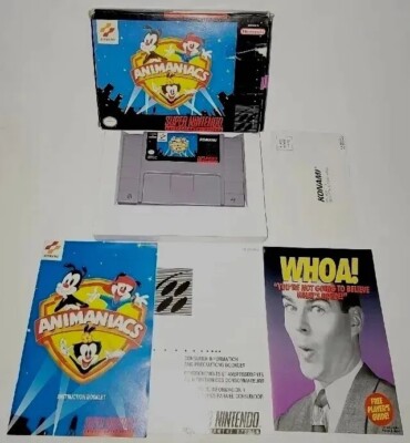 Animaniacs (Super Nintendo, 1991) SNES CIB Complete Authentic Tested 8/ ...