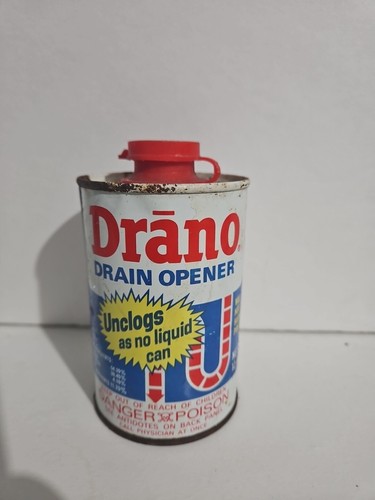 Drano Crystal Clog Remover 12 oz Can Only VINTAGE | eBay