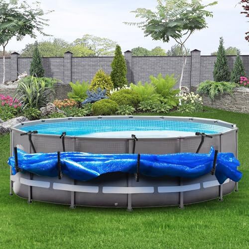 Solar Cover Holder, 4 Pack Adjustable Solar Saddle Pool Cover Hooks ...