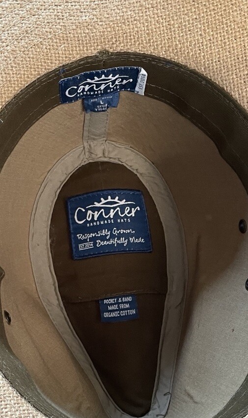 Conner Hats Handmade Water Resistant Hemp Organic Cotton Bands Outback ...