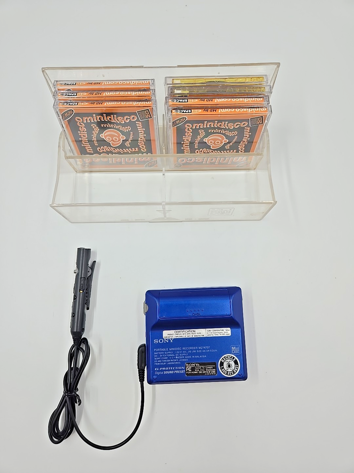 SONY WALKMAN MINIDISC RECORDER Player MZ-N707 Type-R MDLP with Remote ...