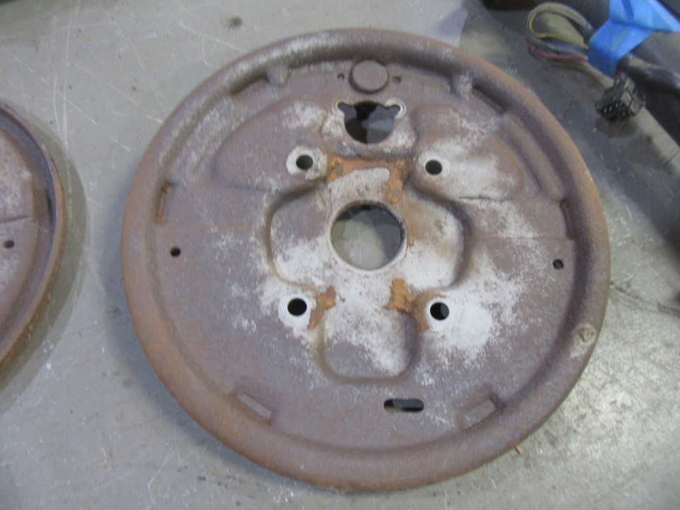 1970 Ford F250 two wheel drive front drum brake spindle backing mount ...