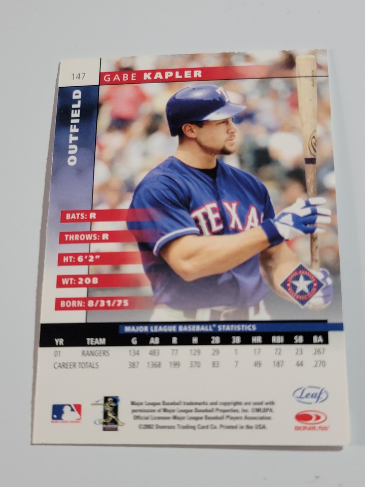 GABE KAPLER 2002 Leaf #147. RANGERS | eBay