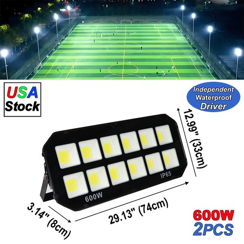 High Quality Outdoor Lighting 12COM LED Flood Light 600W 60000LM 2Pack ...