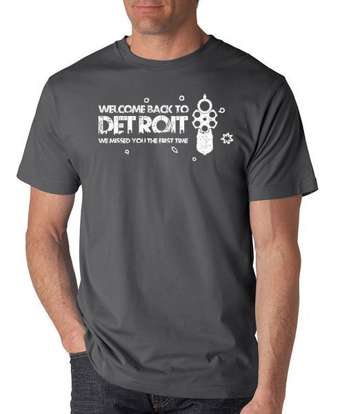 WELCOME BACK TO DETROIT We Missed You Funny Slogan city motto 313 Gift ...