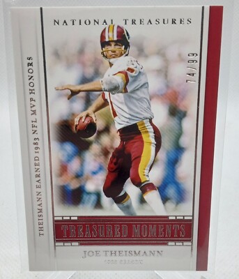 2020 Panini National Treasures JOE THEISMANN Treasured Moments /99 ...