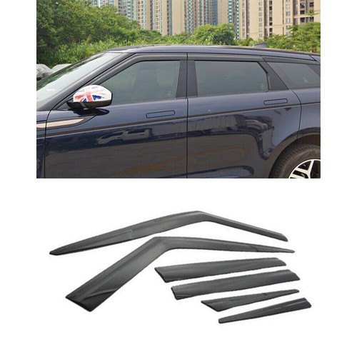 Black Window Visor Vent Shades Sun Rain Guard For LR Range Rover Evoque ...