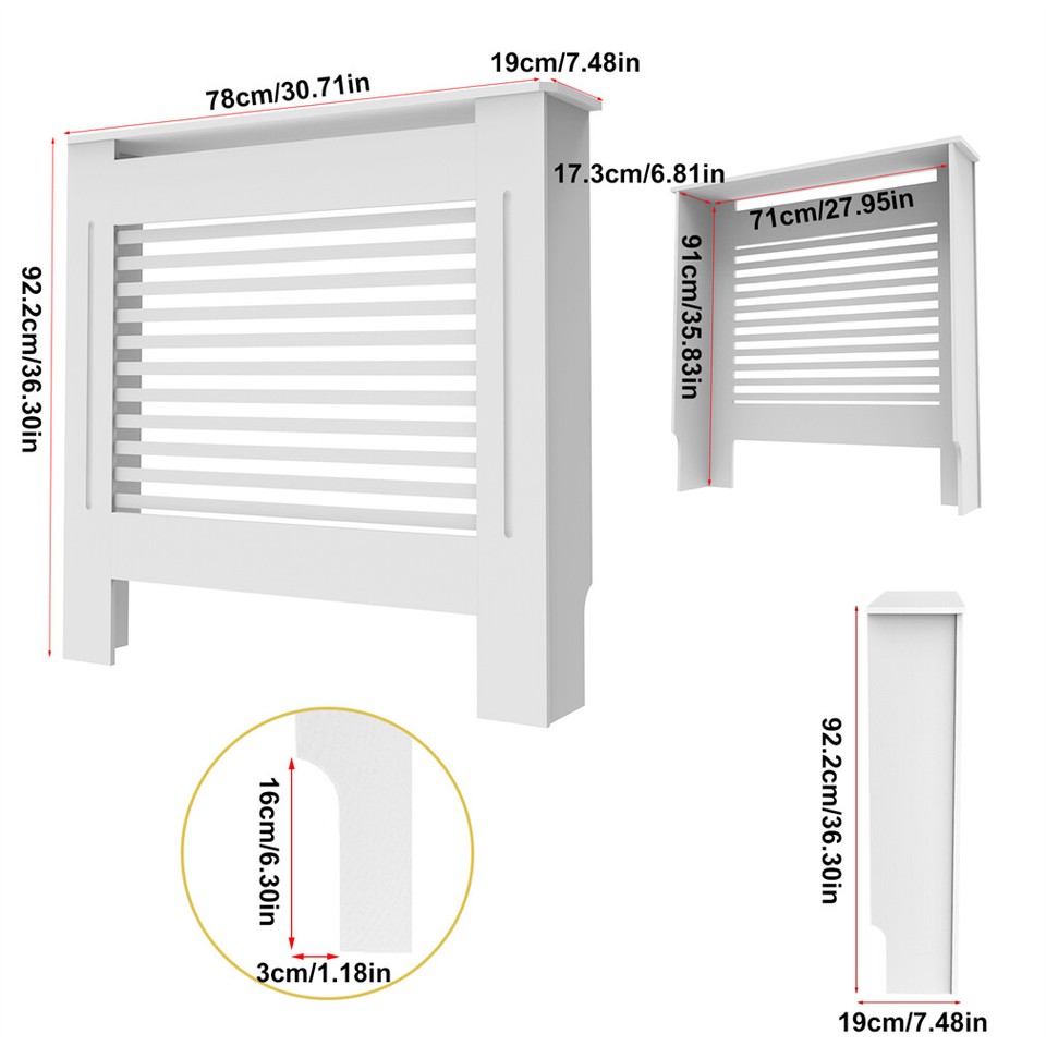 Modern Radiator Cover Extra Large Barrier Fence Heater Cabinet Shelf ...