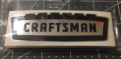 Craftsman vintage 1958-80’s decal tool box Crown Black On Chrome 3 1/2 ...