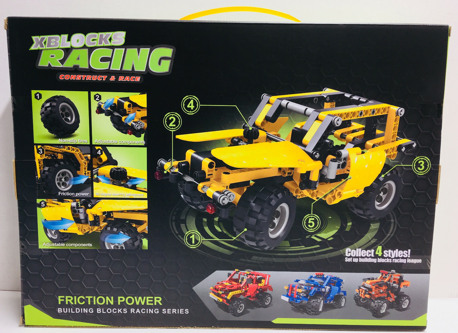 XBLOCKS Racing Construct & Race - Friction Power Building Blocks 6 ...
