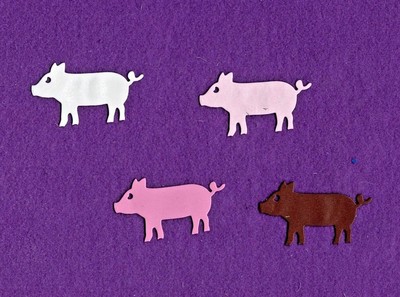 PIG # 3 farm die cuts scrapbook cards | eBay