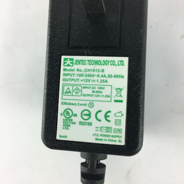 Jentec Technology AC Adaptor Power Supply Ch1812-b 12vdc 1.25a for sale ...