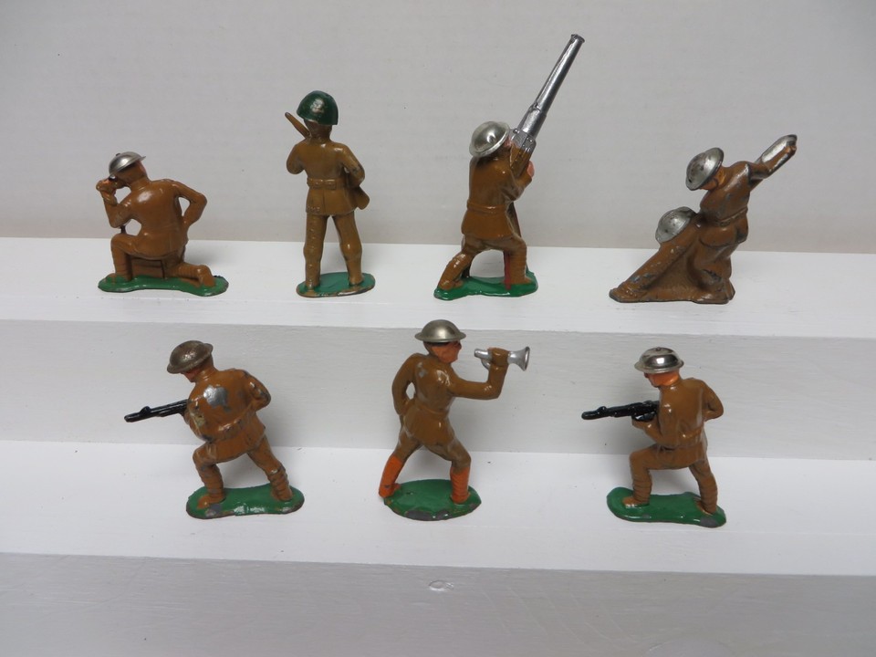7 Cast Military Men Soldiers Various Positions and Poses Maybe Barclay ...