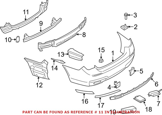 Genuine OEM Bumper Cover Support Rail for BMW 51127301225 for sale ...
