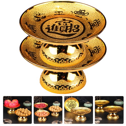 2pcs High Foot Plate God Offrande plateau de style chinois Style ...