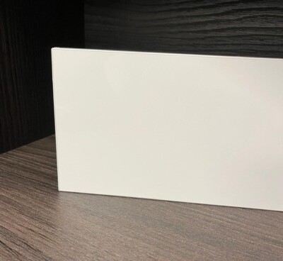 2x White Gloss MDF Plinth Kickboard 1200x150x18mm Kitchen-2400mm Total ...