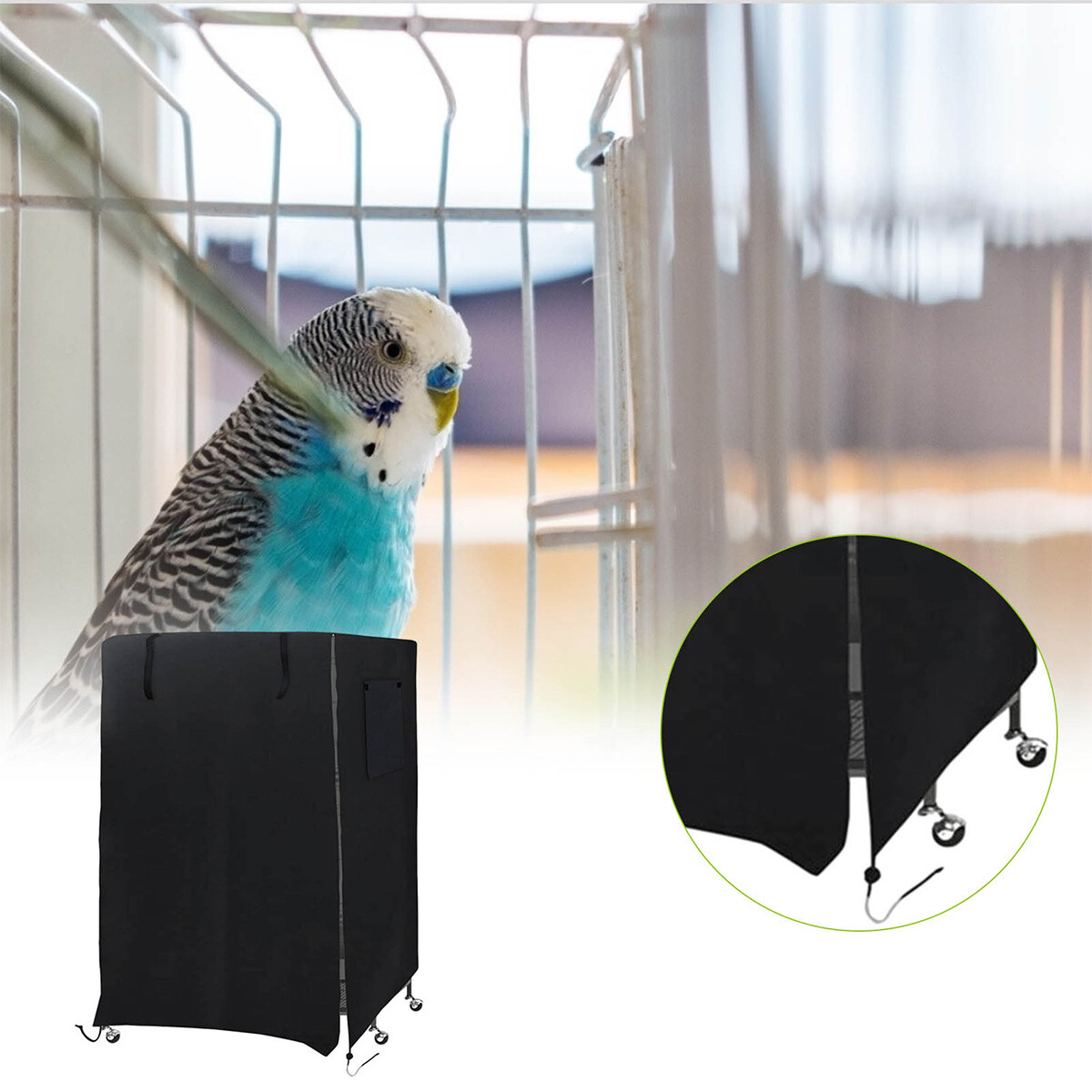 Large Waterproof Oxford Bird Cage Cover Parrot Sleep Helper Dustproof ...