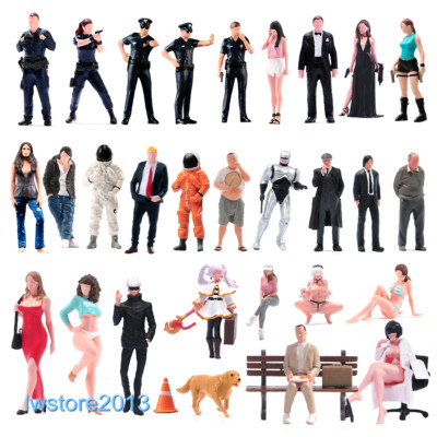 1/64 Girl Man Female Male Scene Props Miniatures Figures Model For Cars ...