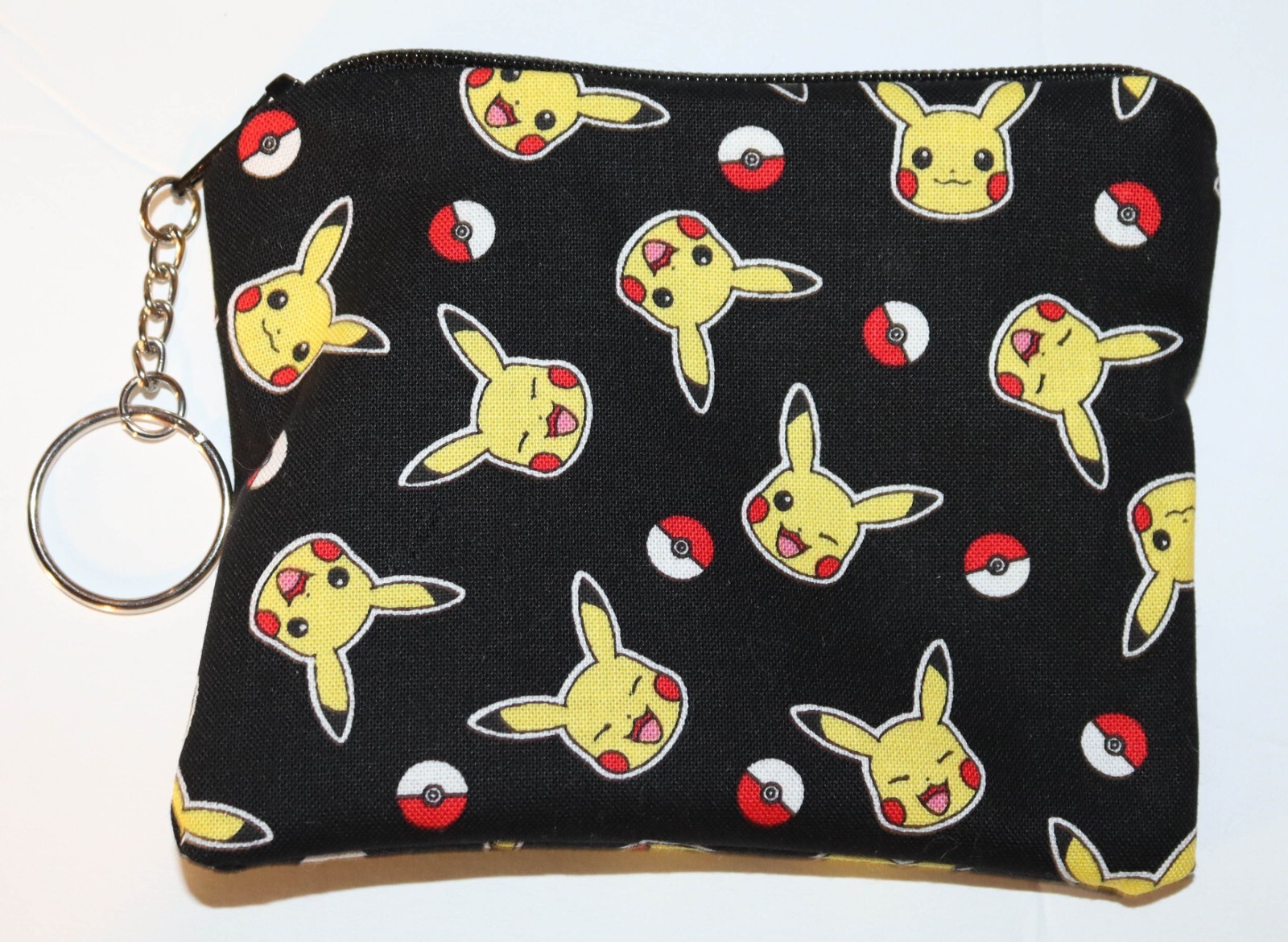Handmade Small Zipper Coin Purse Pouch Bag with Key Ring Pokemon ...