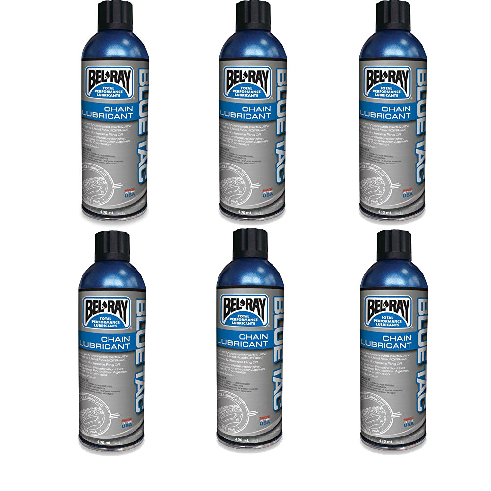 6 Bottles Cans Bel Ray Super Clean Chain Lube 13.5 oz | eBay
