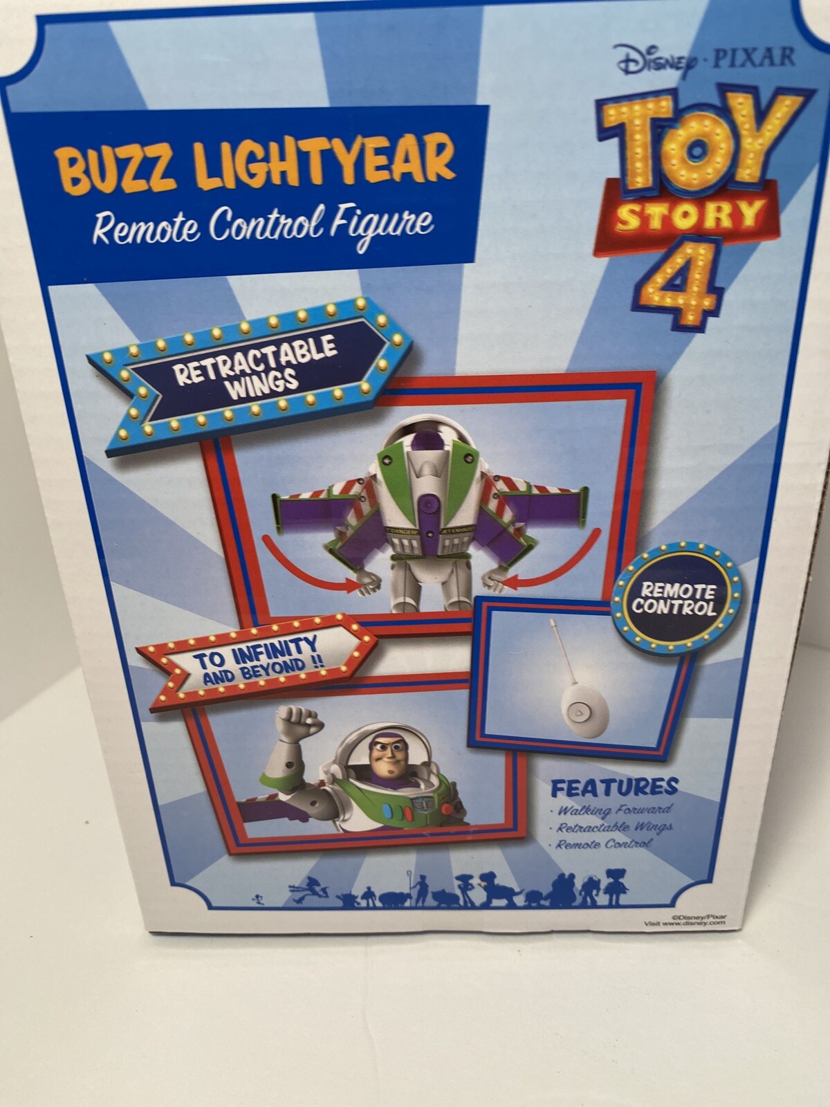 Disney Toy Story 4 Buzz Lightyear Remote Control Figure Retractable ...