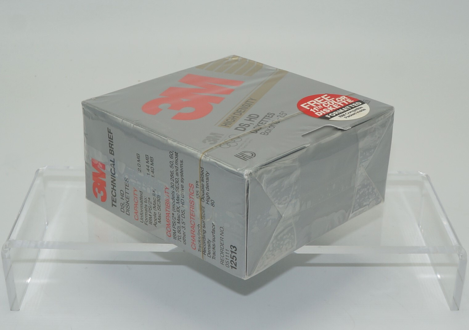 3M High Density DS HD 3.5" Diskette - Box of 10 (12513) for sale online ...