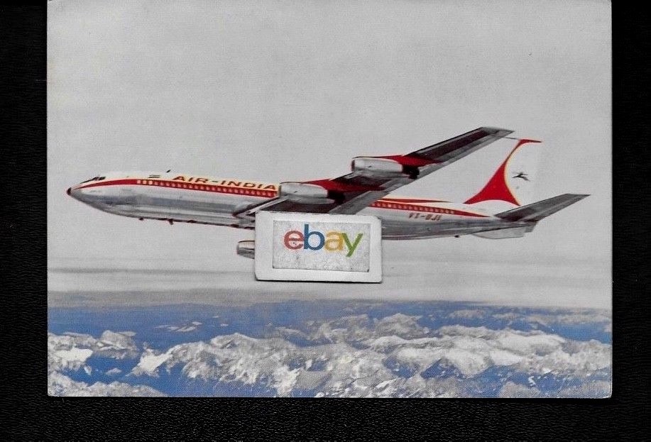 AIR INDIA BOEING 707-420 #VT-DJI CONWAY ENGINES AIRLINE ISSUE POSTCARD ...