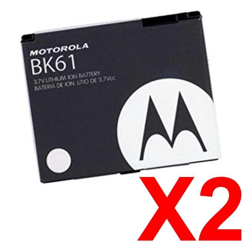 LOT OF 2 OEM Motorola BK61 BATTERY VU204, Z6c, RAZR Maxx Ve, ROKR E8 ...