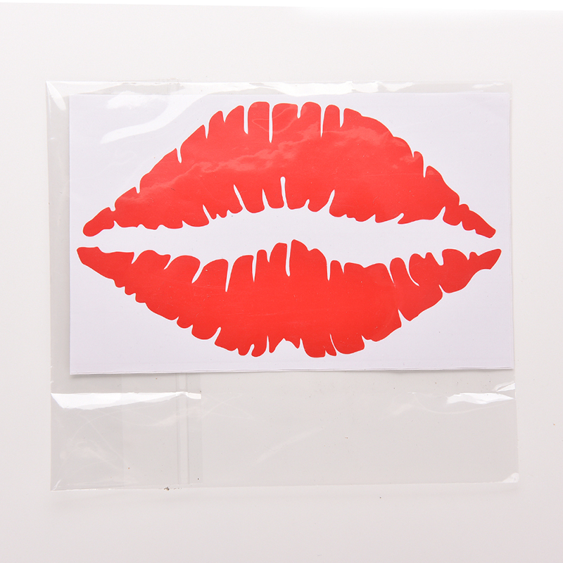 1 Pcs Red Lips Sticker PVC Decal Vehicle Car Wall Laptop Car Decal ...