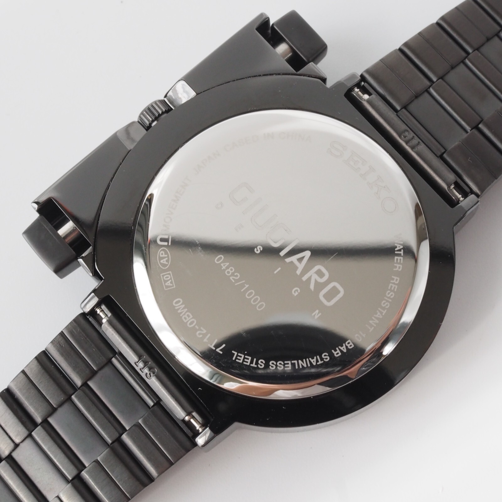 SEIKO Spirit Giugiaro SCED051/7T12-0BW0 Quartz Black Aliens Ripley ...