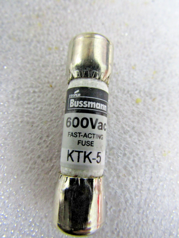 8) NEW BUSSMANN KTK-5 LIMITRON 5 AMP 600 VAC FUSE BOX OF 8 | eBay