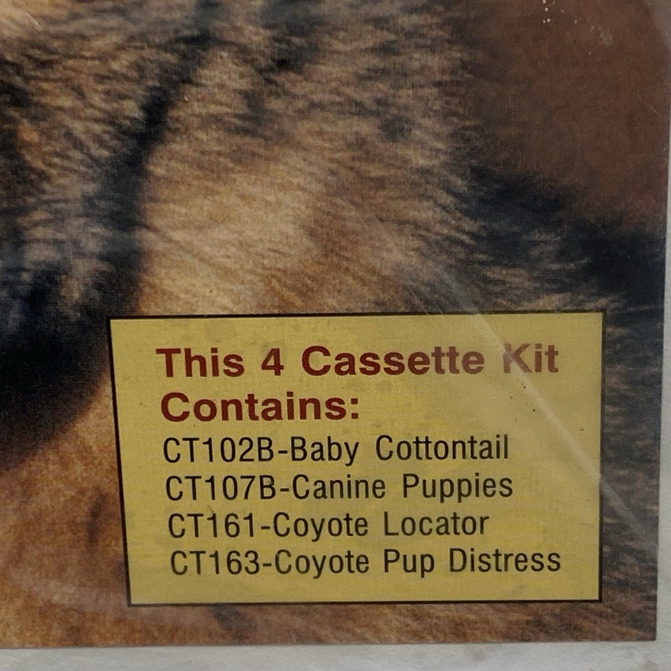New Old Stock Johnny Stewart Game Calls Cassettes Coyote Calls Set of 4 ...