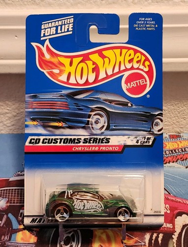 🔥2000 HOT WHEELS ''CD CUSTOMS SERIES'' #029 = CHRYSLER PRONTO = GREEN🔥 ...