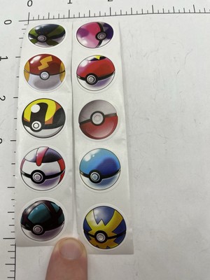 STICKER SHEET: Pokémon Pokeballs | eBay