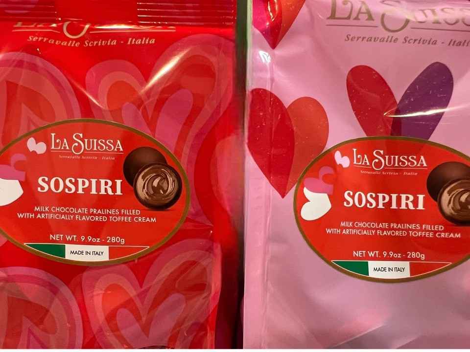 La Suissa Sospiri Milk Chocolate Pralines Toffee Cream 9.9oz Each Italy ...