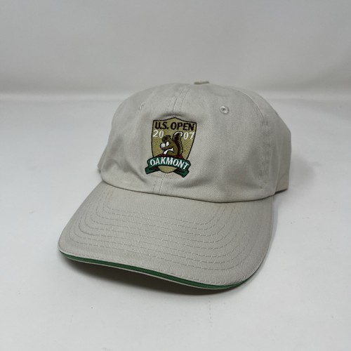 2007 U.S. Open Oakmont Strapback Hat Cap USGA Member Tan VTG Retro Golf ...