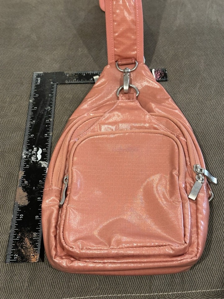 Baggallini Central Park Pink Shiny Sling Bag - Sample - NWOT | eBay