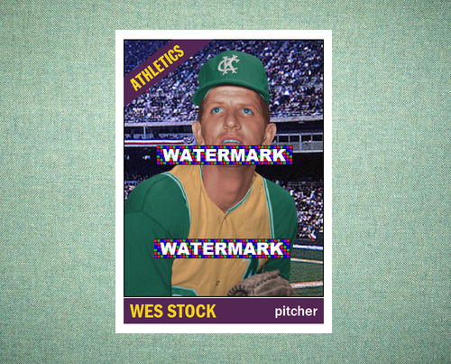 Wes Stock Kansas City Athletics A's 1966 Style Custom Baseball Art Card ...