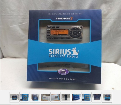 Sirius Starmate 3 Portable Satellite Radio Receiver & Vehicle Car Kit ...