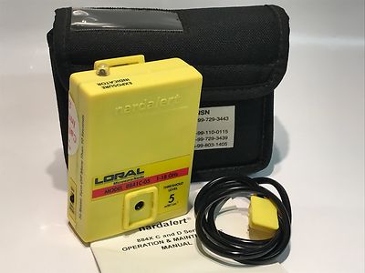 LORAL NARDALERT 8841C-05 PERSONAL MICROWAVE RADIATION ALERT & EAR PIECE ...