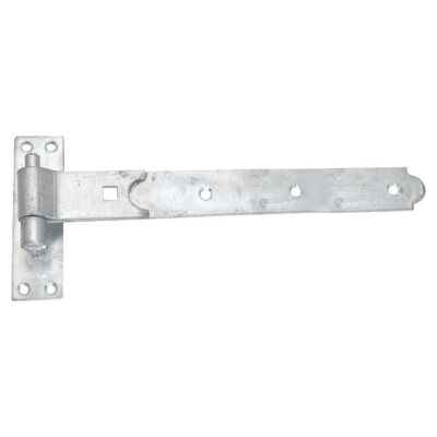 Nuovo 4 X Piatto Gancio E; Fascia Capanno Porta Cardini Zincato 400mm X ...