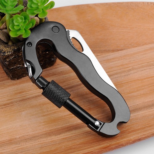 NEW Multi-Tool Carabiner Keychain Screwdriver Survival Camping EDC Tool ...