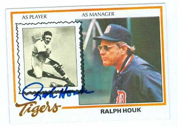 Ralph Houk autographed baseball card (Detroit Tigers) 1978 Topps #684 ...