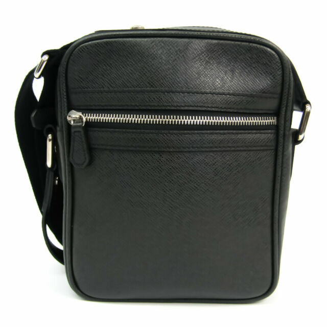 Louis Vuitton Dimitri Messenger Bag Black Taiga Leather for sale online ...