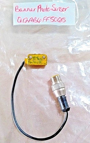 Banner Q12AB6FF50Q5 Photo Sensor LED 55mm Range 10-30VDC | eBay