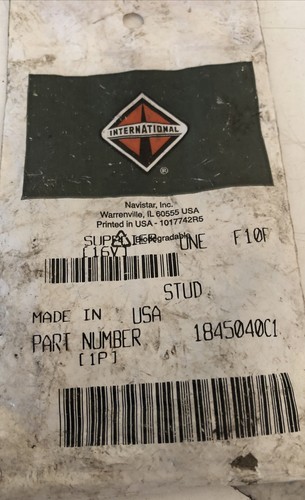 GENUINE NEW INTERNATIONAL TURBO ADAPTOR STUD 1845040C1 OEM | eBay