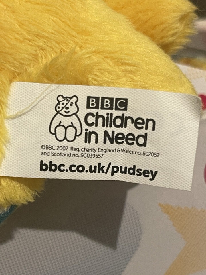 2007 BBC Children In Need - Pudsey Bear - Soft Plush Toy Keychain ...